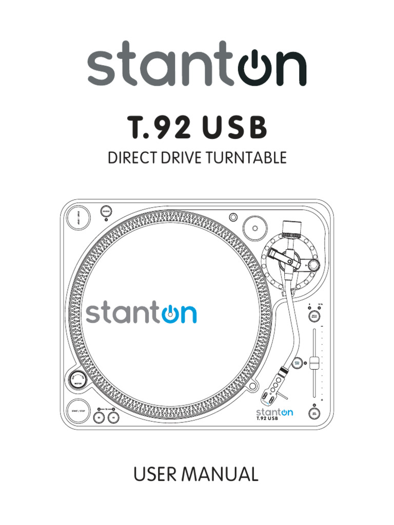 Stanton T 92 USB Manual en | PDF