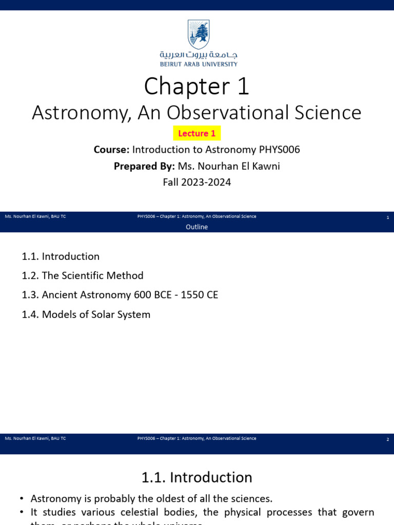 Chapter 1 Astronomy An Observational Science L1 | PDF