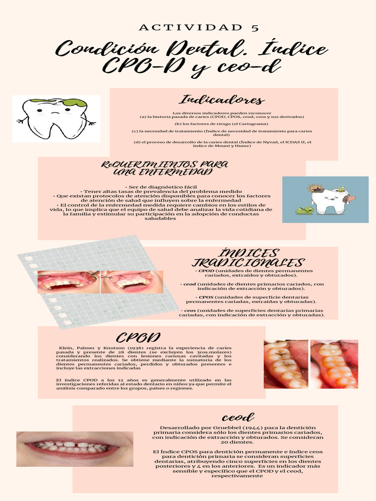 Condición Dental. Índice CPO-D y Ceo-D | PDF | Diente | Especialidades ...