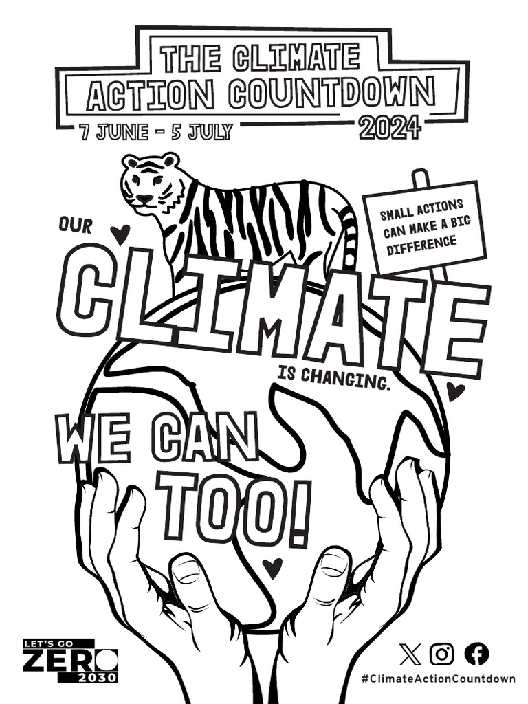 Climate-Action-Countdown Colouring Sheets Primary | PDF | Business