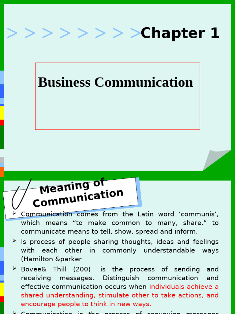 Bus Comm CH 1-2 | PDF