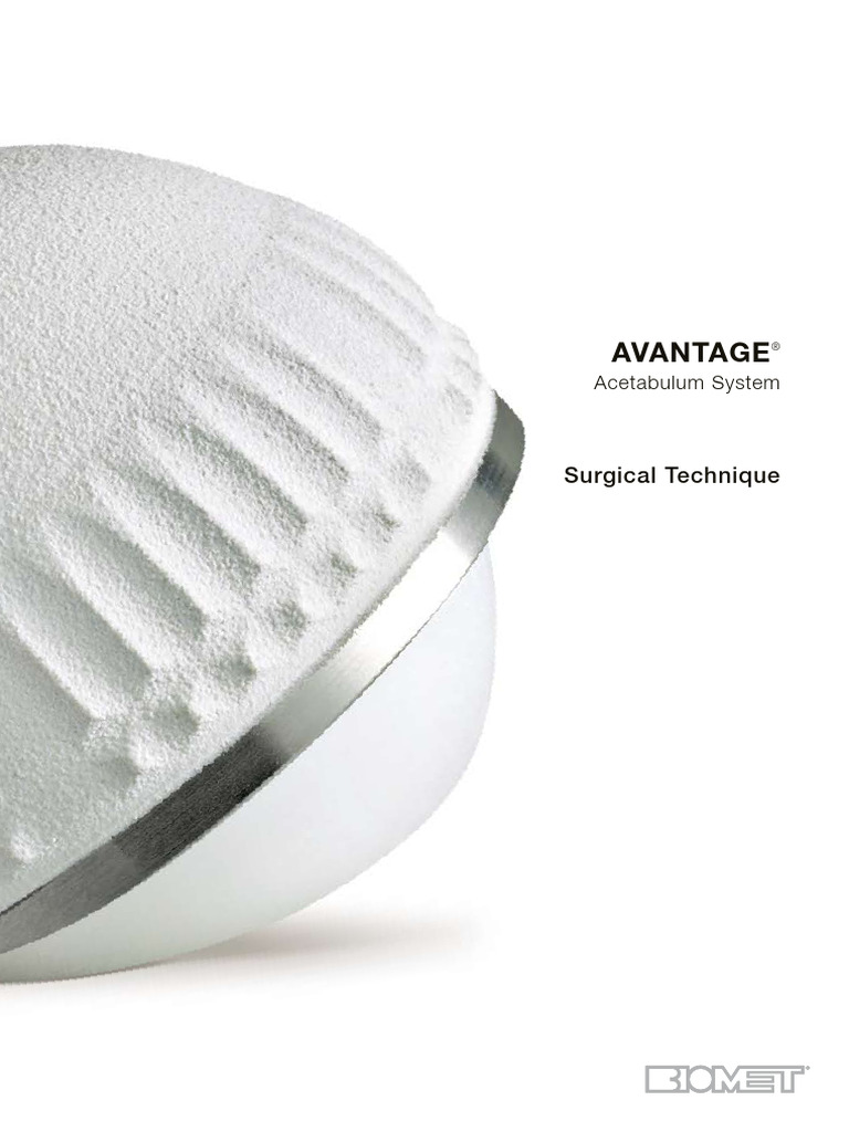 Avantage Acetabular System - Surgical Technique | PDF | Screw ...