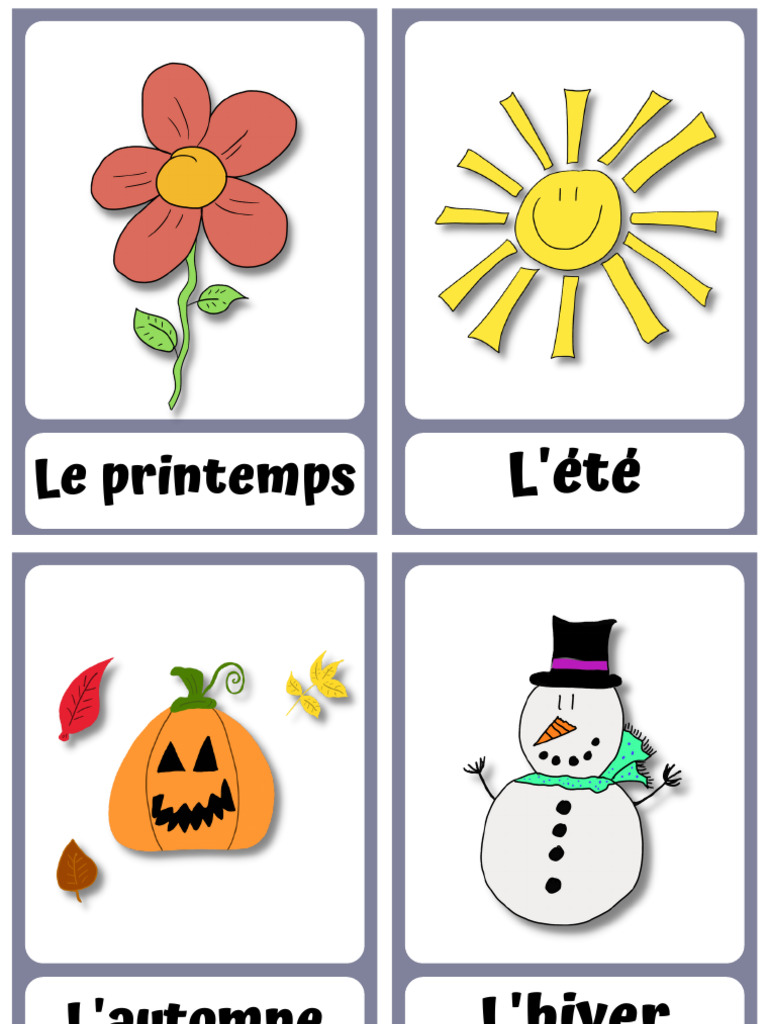 Les Saisons et les Mois de l'Année | PDF