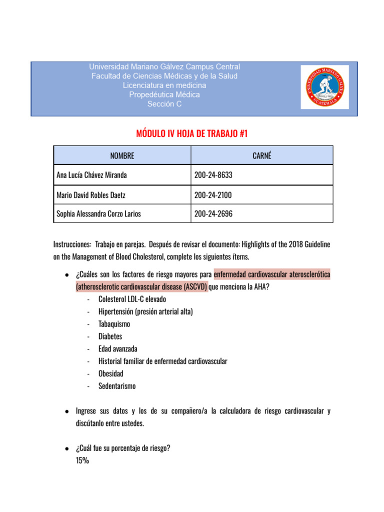 Modulo IV Hoja 1 | PDF