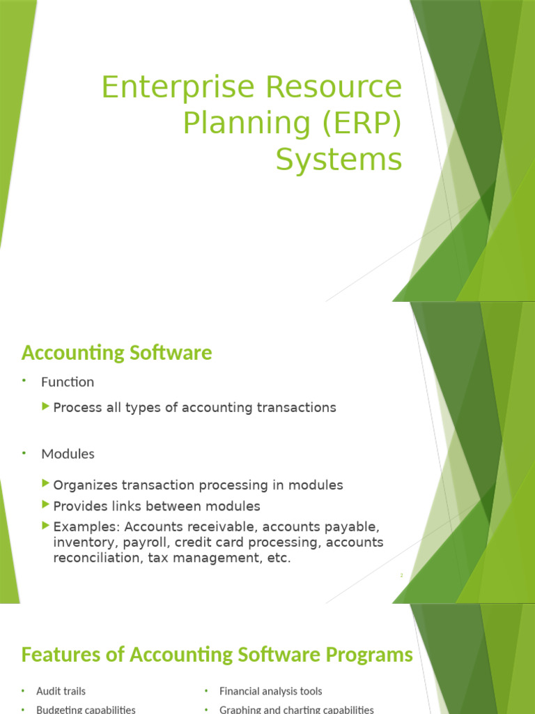 Enterprise Resource Planning (ERP) Systems | PDF