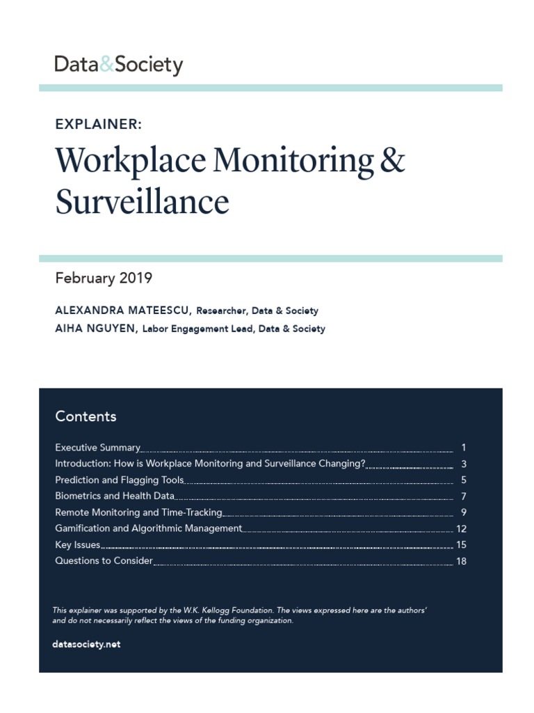 DS Workplace Monitoring Surveillance Explainer | PDF