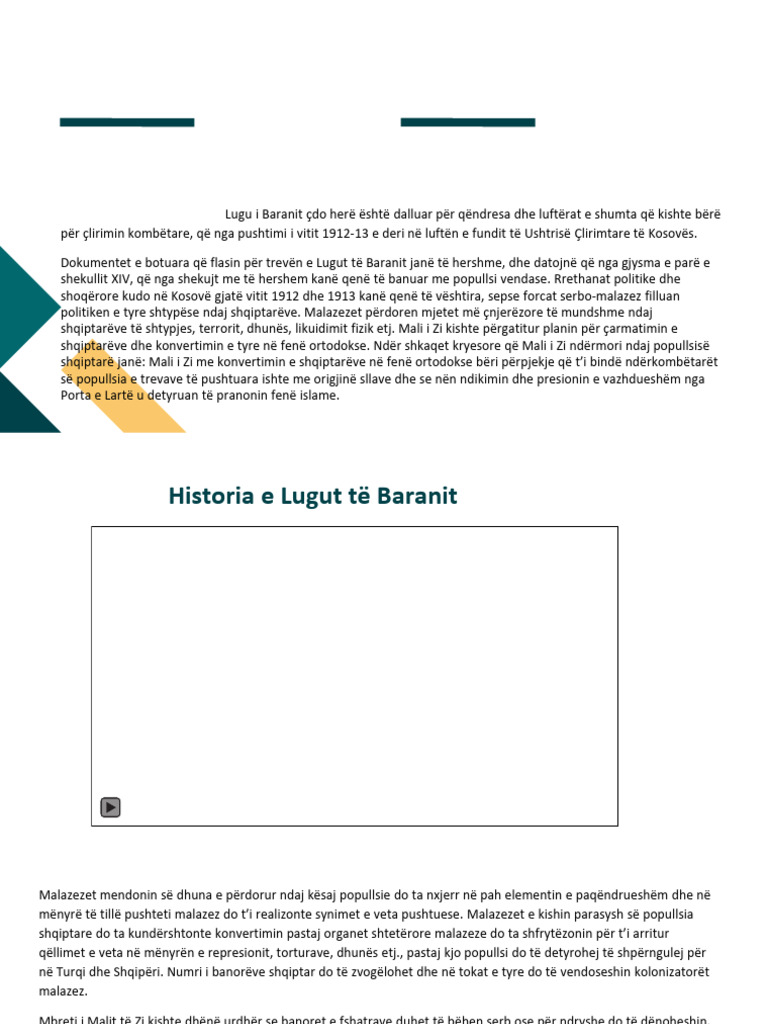 Historia e Lugut Te Baranit | PDF
