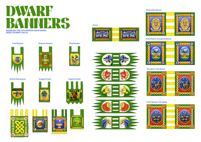 Dwarf Banners for 4th Edition Army | PDF