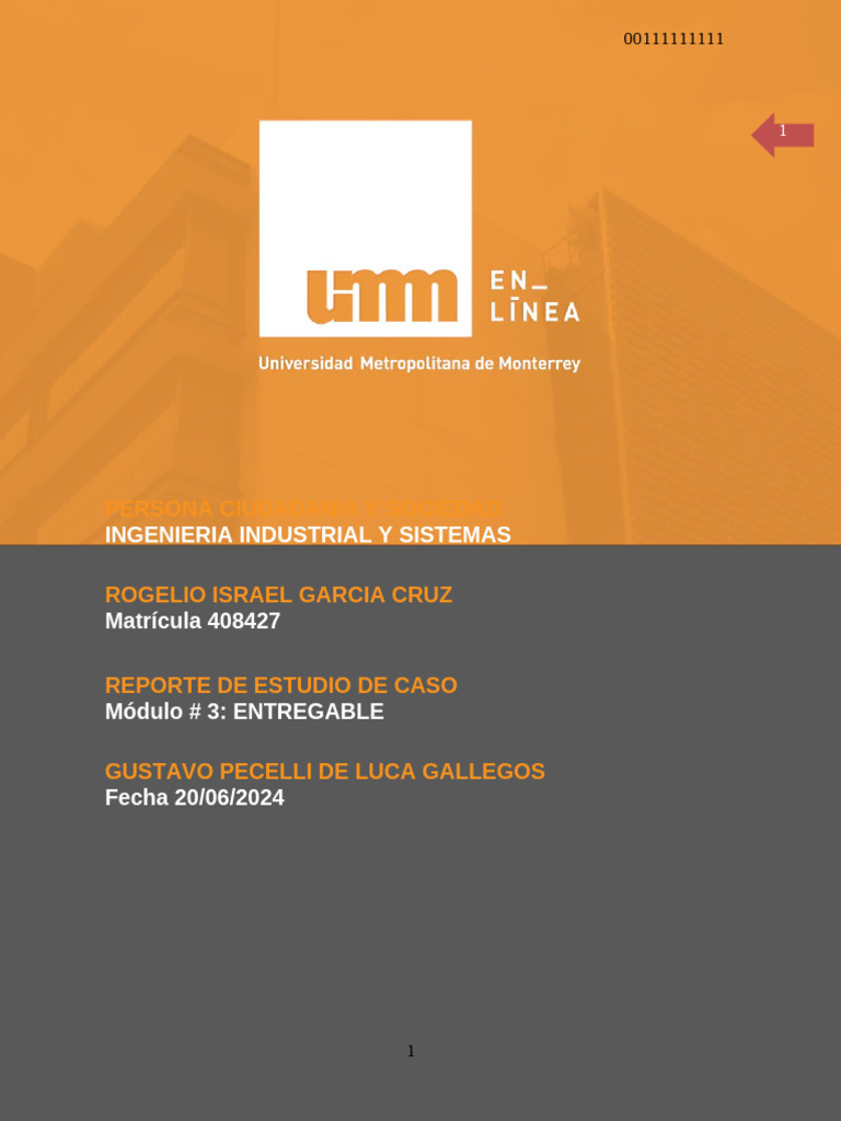 Módulo 3. Actividad 1. Entregable. Reporte de Estudio de Caso. Estado de Derecho | PDF