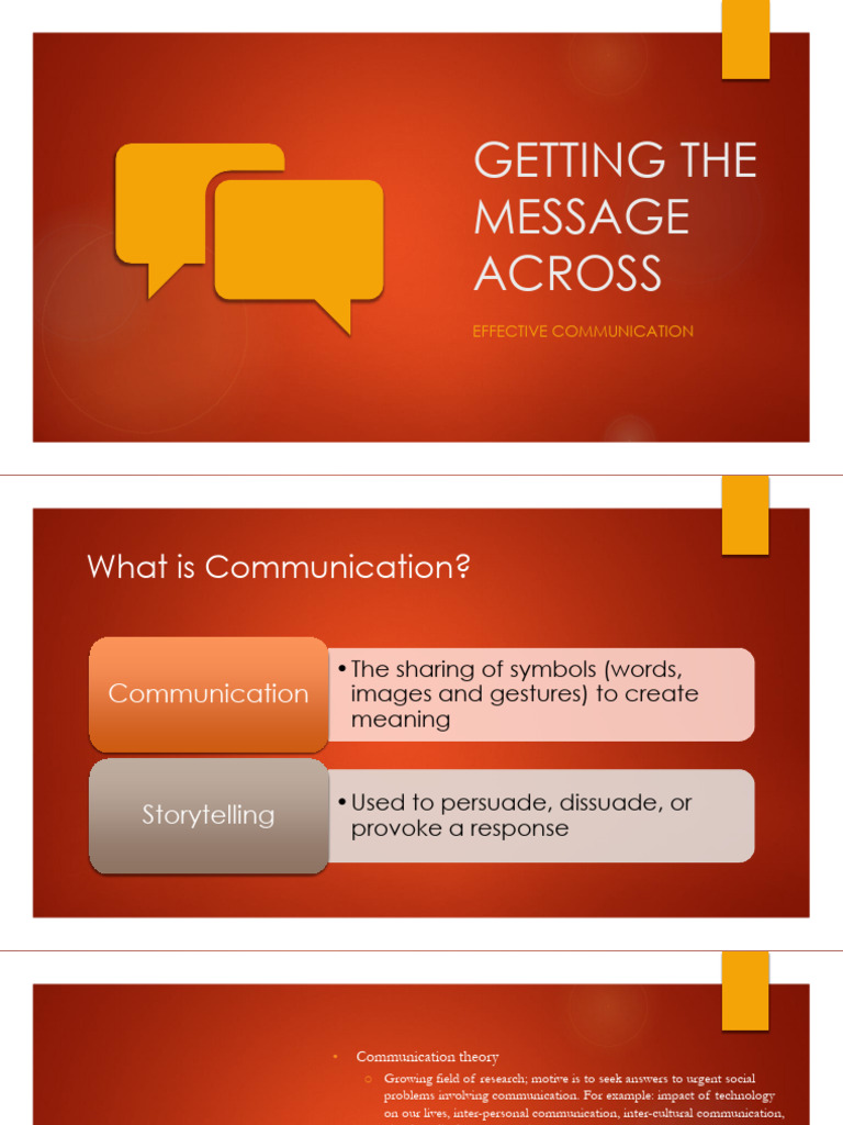 Chapter 2 - Getting The Message Across | PDF