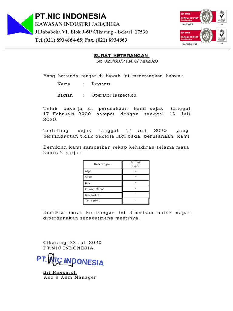 Pt. Nic Indonesia.. | PDF