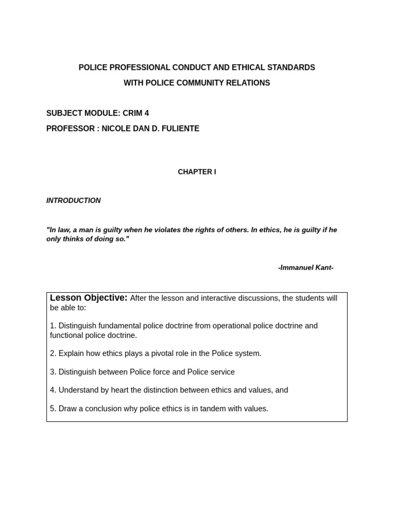 Crim 4 Module 1 | PDF