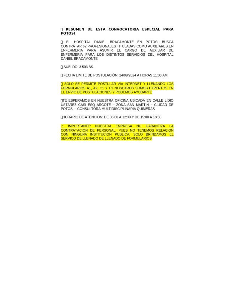 Hosp Daniel Bracamonte Pot Aux Enf-1 | PDF