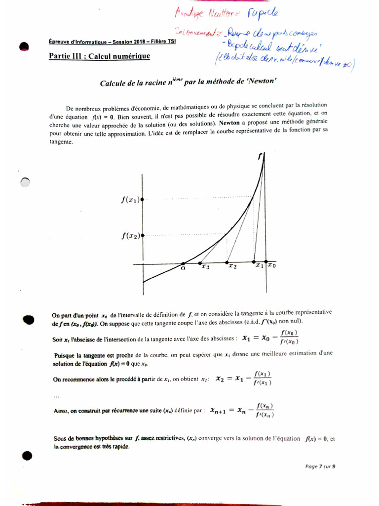 Ingé Numérique (Meth de Newton) | PDF