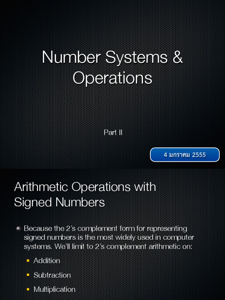 Number Systems & Operations | PDF | Subtraction | Arithmetic