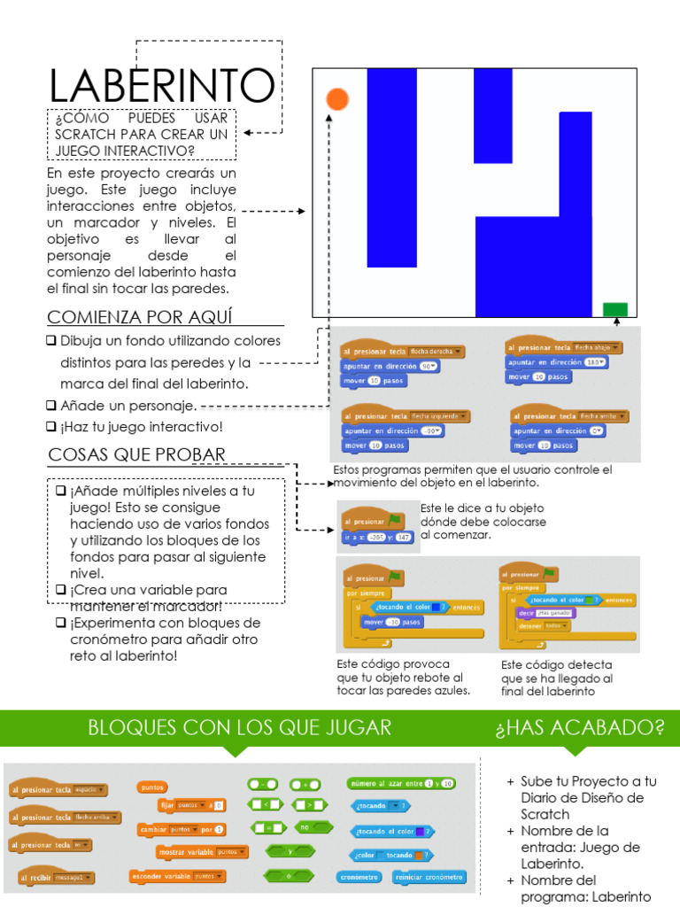 Ficha Laberinto | PDF | Scratch (lenguaje de programación) | Informática