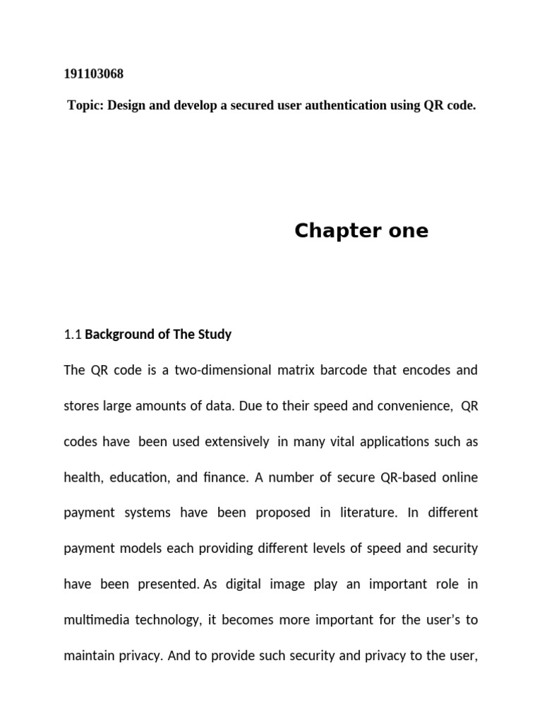 Design And Develop A Secured User Authentication Using Qr 1 Copy 3 Pdf