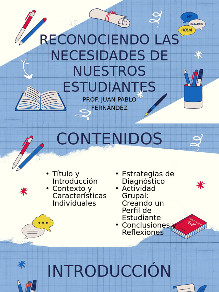 Clase 1 Reconociendo Las Necesidades de Nuestros Alumnos | PDF