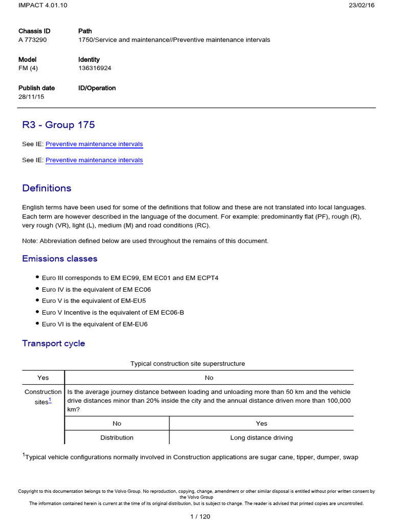 Preventive Maintenance Intervals Manual | PDF