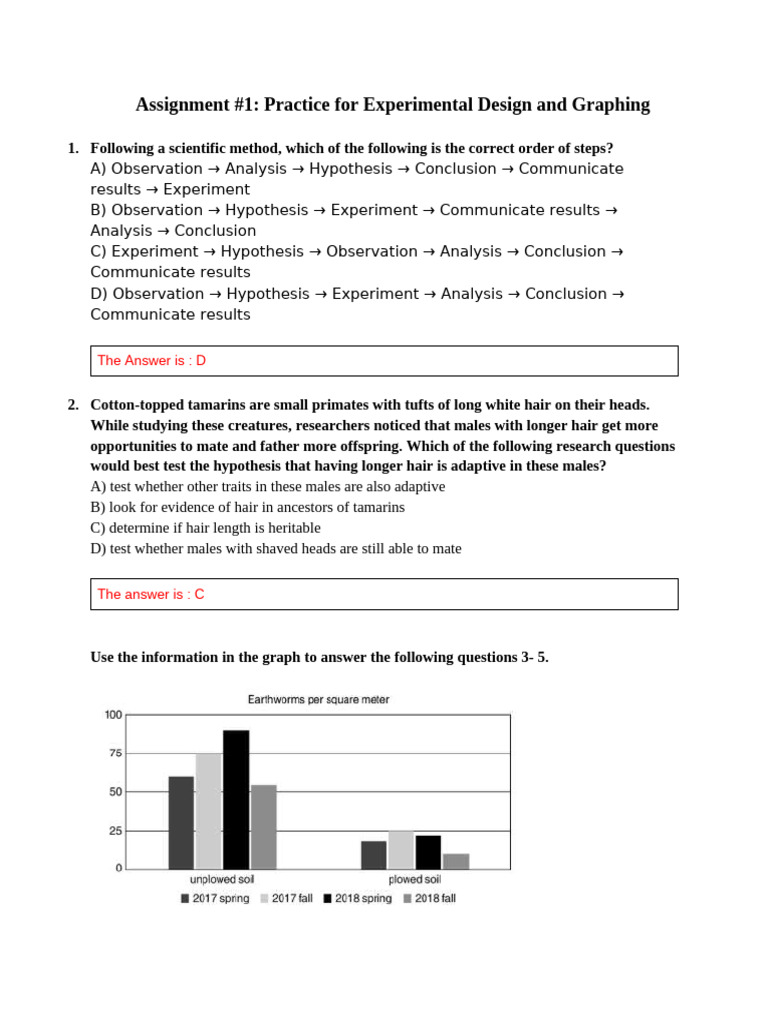 Experimental Design and Graphing Practice | PDF | Experiment | Teaching Methods & Materials