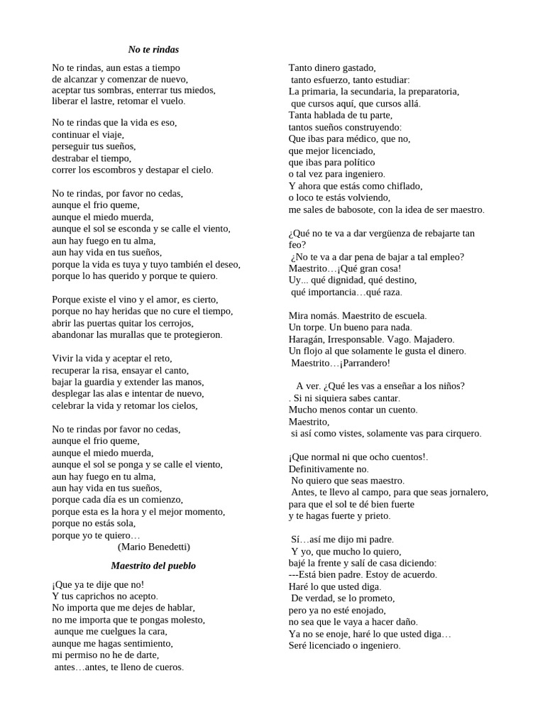 Poemas Para Declamar Pdf
