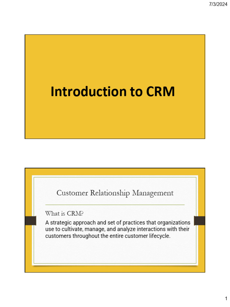 Lesson 02 CRM Introduction | PDF