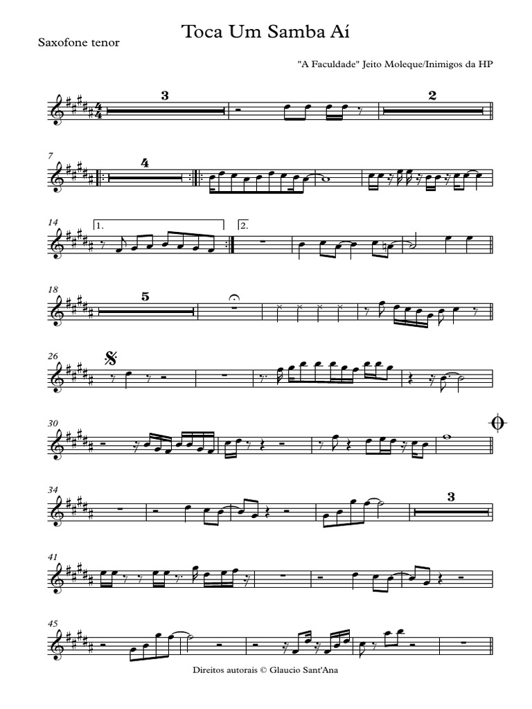 04 Toca Um Samba Aí Parts | PDF