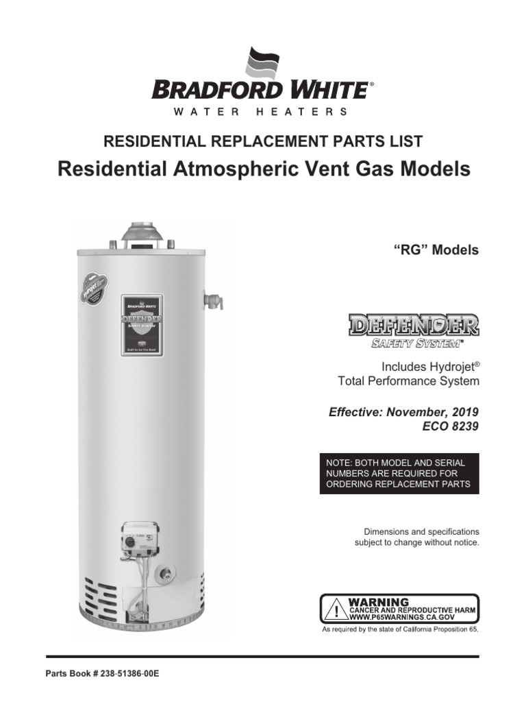 Bradford White Parts Replacement Guide | PDF
