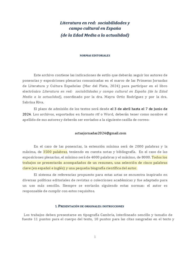 Normas editoriales | PDF