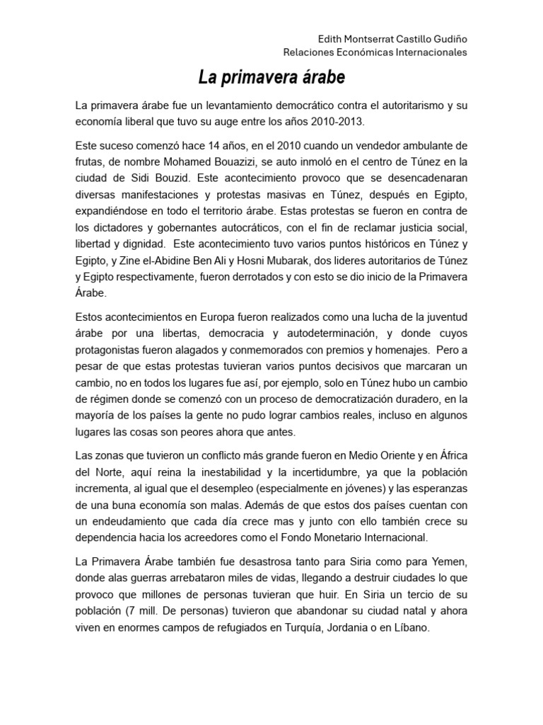 La primavera árabe | PDF