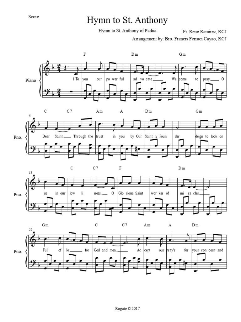 Hymn To St. Anthony | PDF