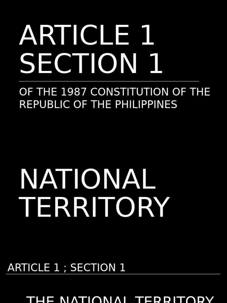 Polgov Art 1, Sec 1 | PDF