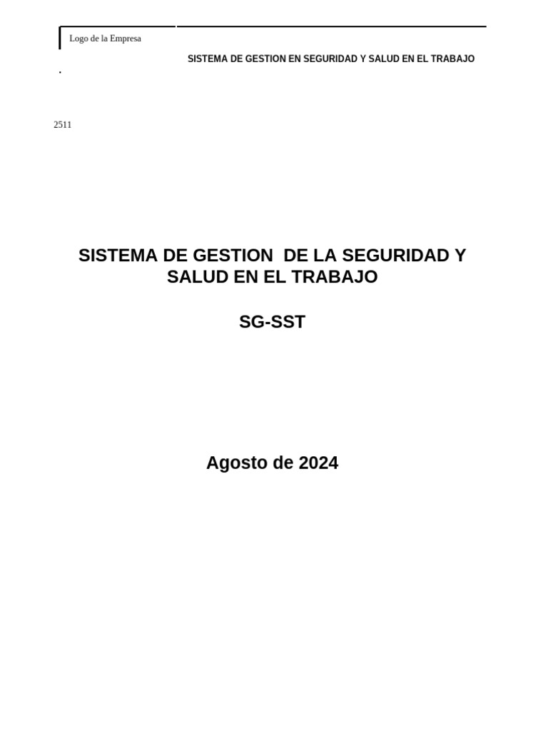 Plantilla SG-SST | PDF | Business | Seguridad y salud ocupacional