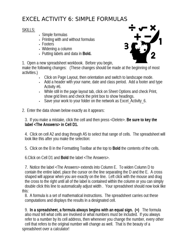 Excel_activity_6 | PDF