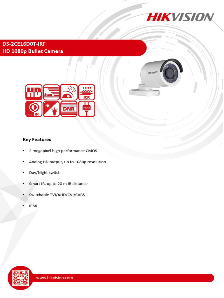 DS 2CE16D0T IRF Datasheet - EN | PDF