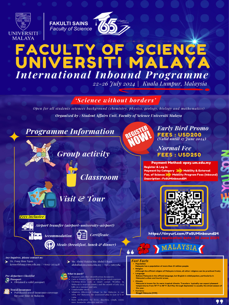 Faculty of Science Universiti Malaya International Inbound Programme 2024 | PDF