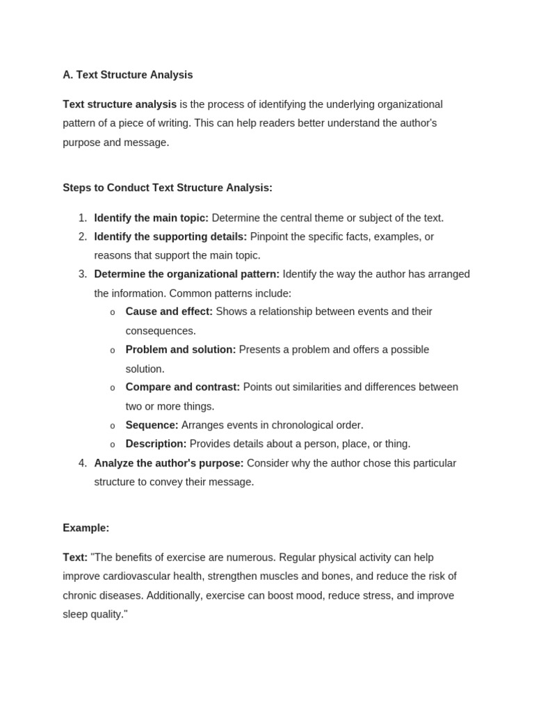 Text Structure Analysis | PDF