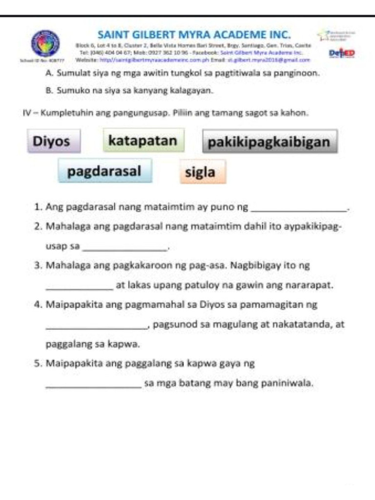 Activity Sheets | PDF