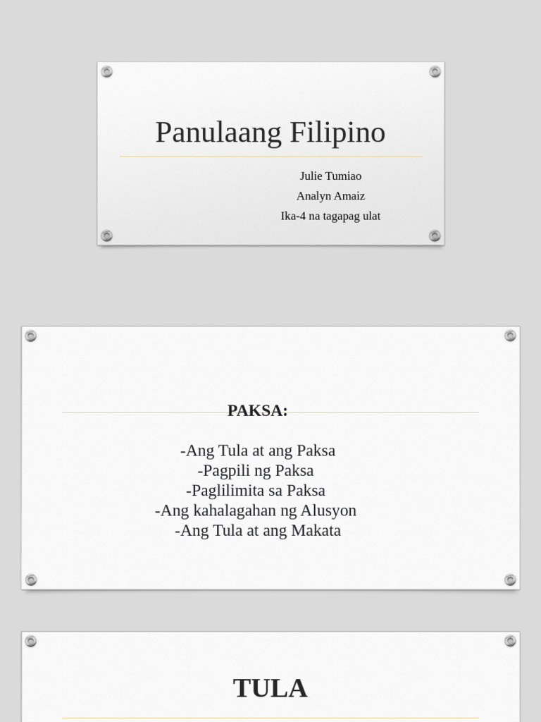 Panulaan Report G4 | PDF