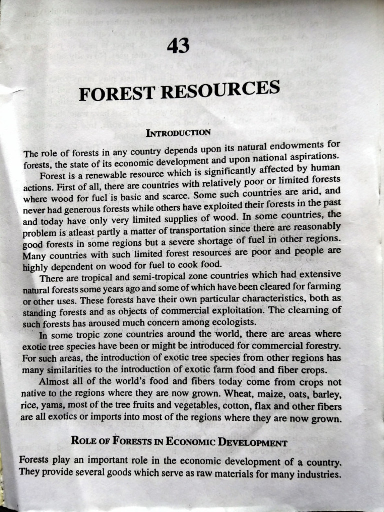 Forest Resources | PDF