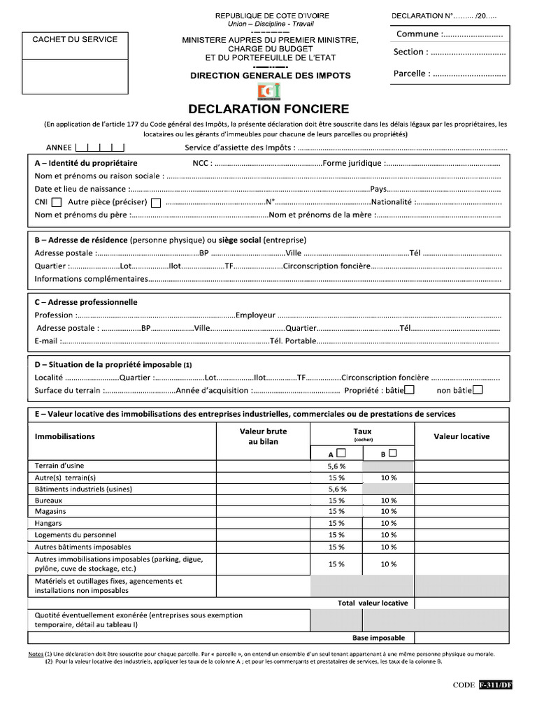 Declaration Fonciere | PDF