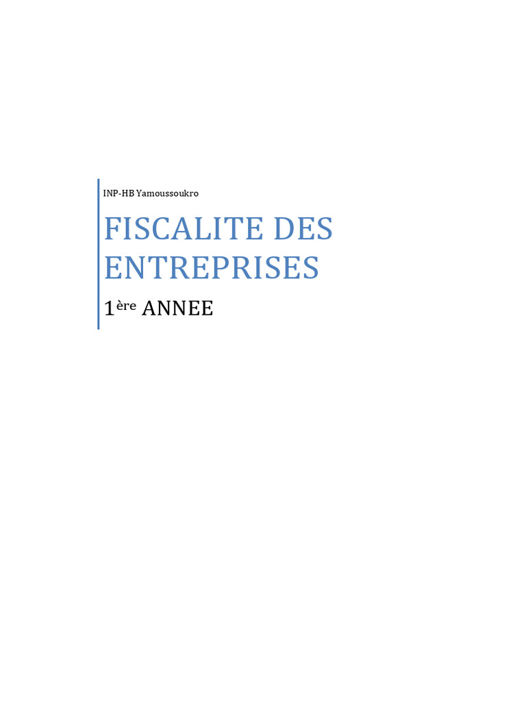FISCALITE Etudiant | PDF