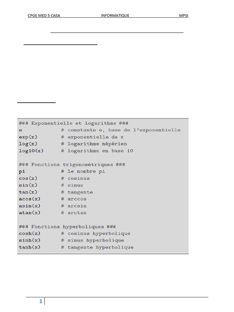 Bibliothèques Mathématique Sous Python | PDF