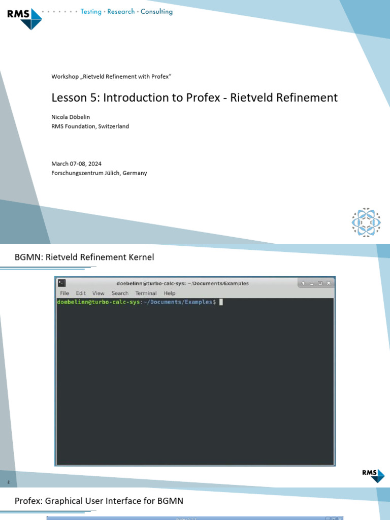 FZJ 05 Introduction To Profex Rietveld Refinement | PDF