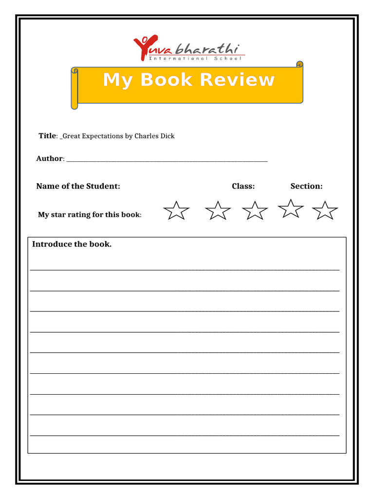 Classes 9 & 10 Book Review Template | PDF