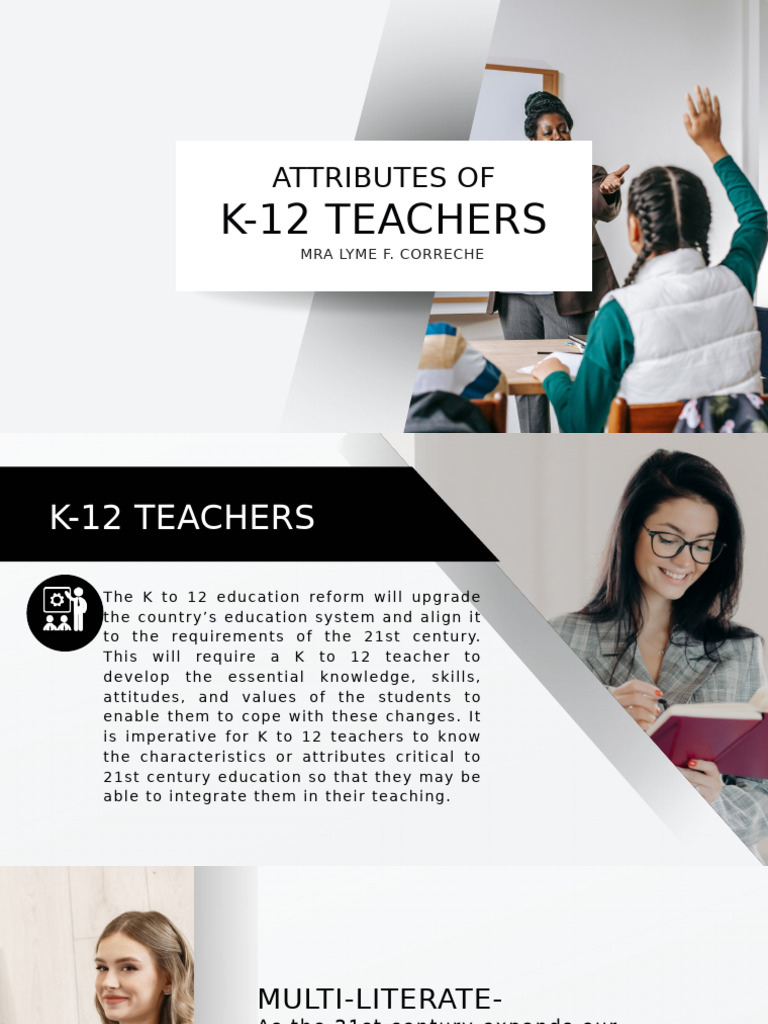 Attributes of A K-12 Teacher | PDF