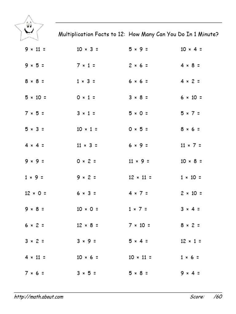 Multiplication Facts 7 | PDF