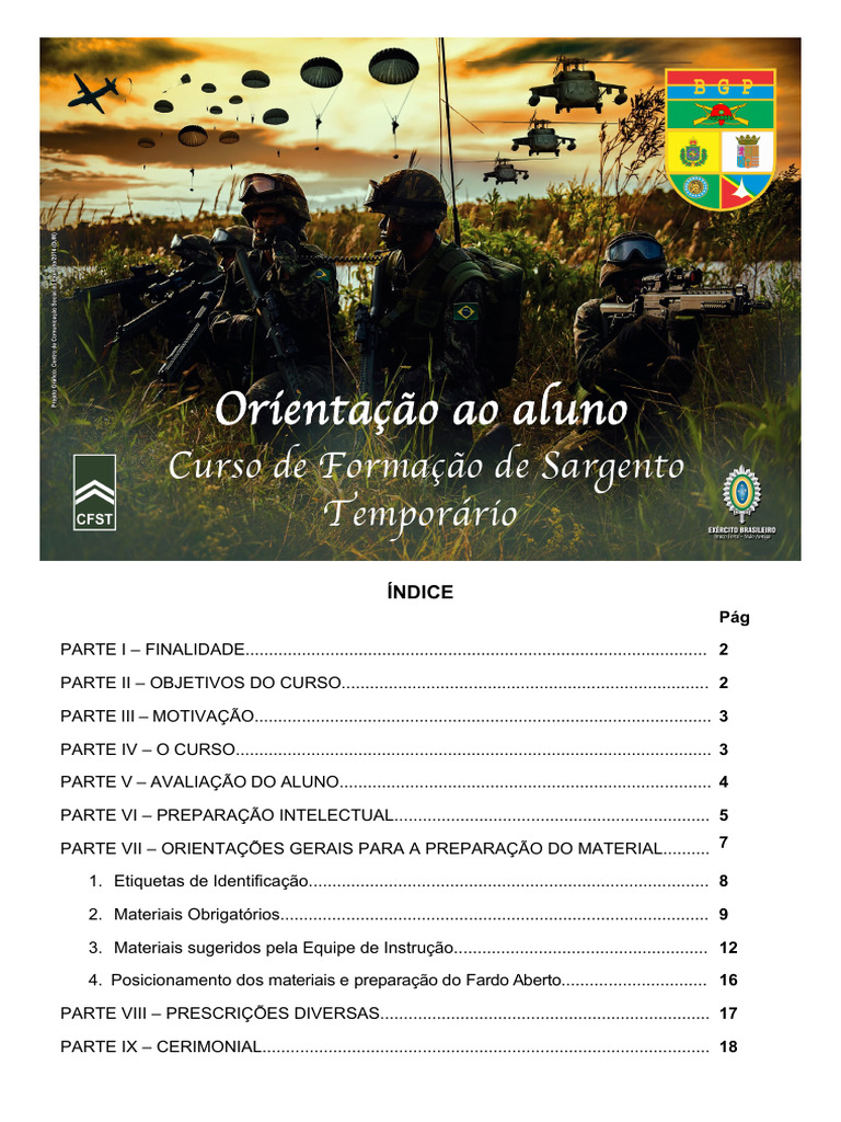 Orientação Aos Alunos CFST 2 | PDF