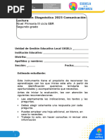 Evaluación Diagnóstica de Lectura 2do Grado 2023 | PDF