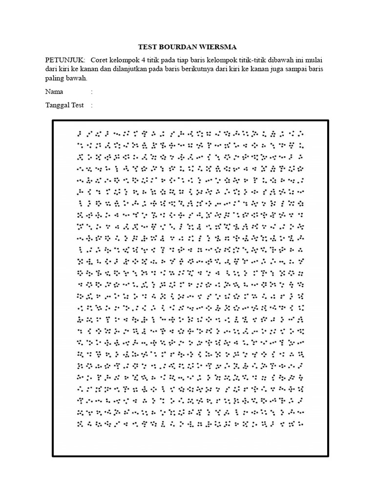 Bourdan Wiersma Test | PDF